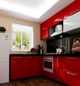 red kitchen blinds - Interior Design Inspirations