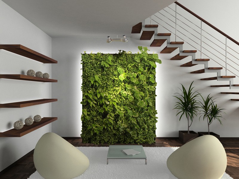 modern living room green wall design picture with lighting ideas ...