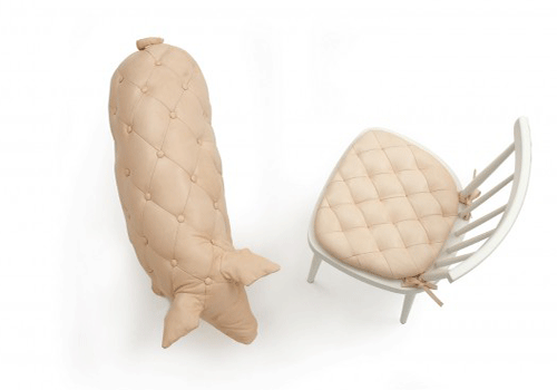 mini-pig-bench-and-chair-with-leather-cushions-for-eco-style-decorating ...