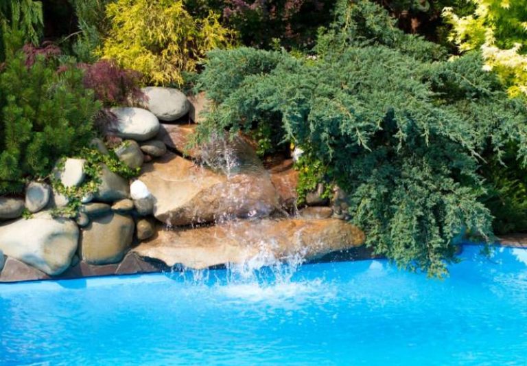 30 Great Inground Swimming Pools With Waterfall And Natural Stone Decor ...